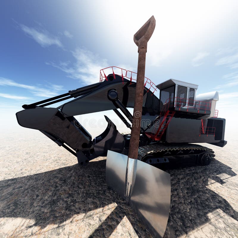 Digger and Spade stock illustration. Illustration of development - 62931147