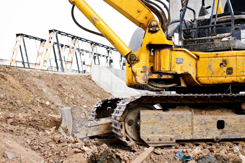 Digger tractor, stock image. Image of excavation, loader - 95945335