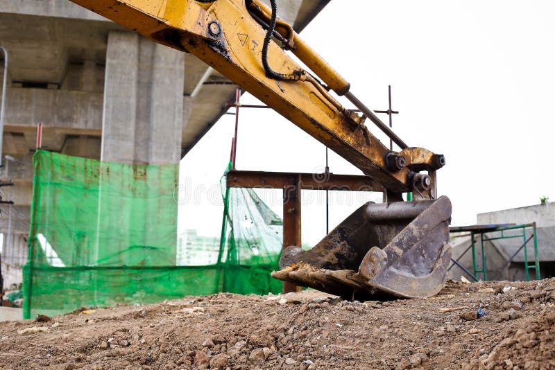 Digger tractor, stock photo. Image of construction, shovel - 95945492