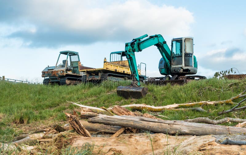 Digger & Trucks stock image. Image of truck, land - 47255389