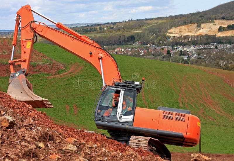 Digger stock image. Image of bucket, swing, tracks, caterpillar - 33623443