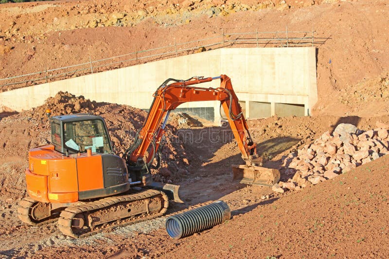 Digger working stock image. Image of industrial, lift - 85442433
