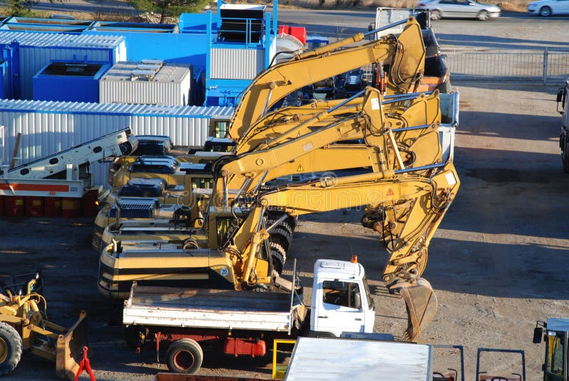 Big Diggers stock image. Image of work, dust, hydraulic - 10284409