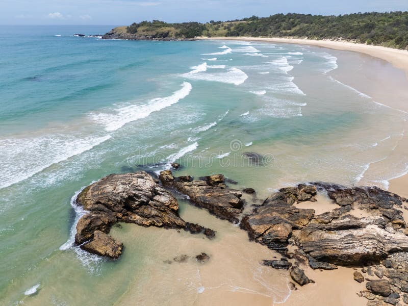 Diggers Beach - Coffs Harbour Stock Photo - Image of green, seascape ...
