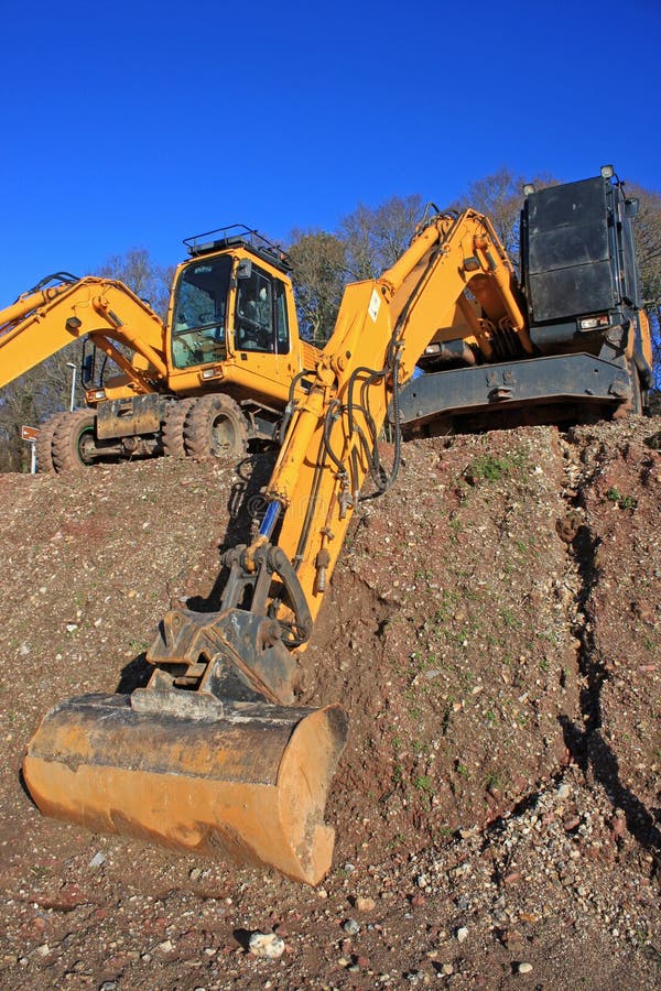 Big Diggers stock image. Image of work, dust, hydraulic - 10284409