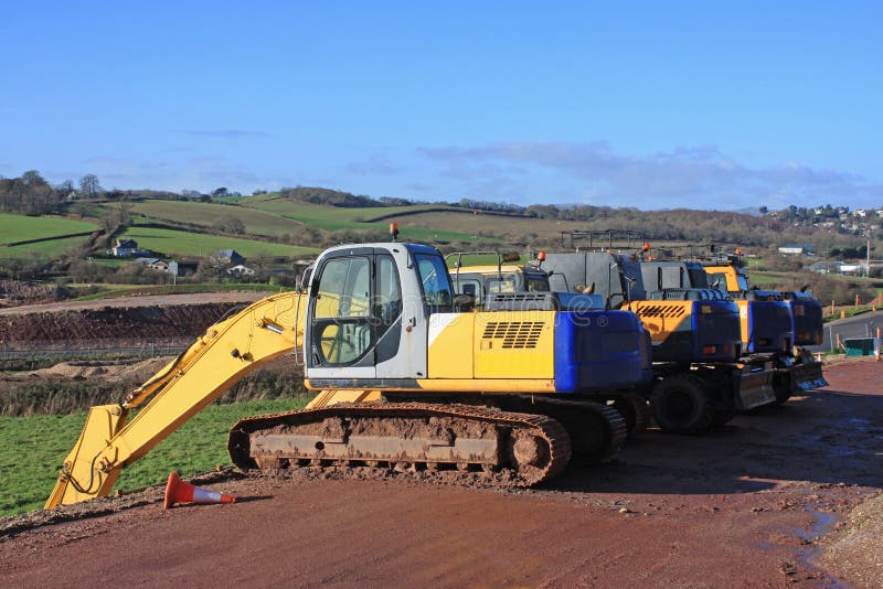 Diggers stock image. Image of tracks, diggers, roadworks - 51686631