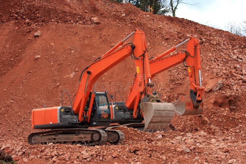 Diggers stock photo. Image of concrete, plant, rock, heavy - 38819416