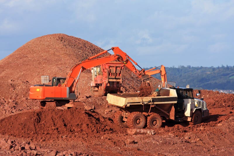 Diggers stock photo. Image of dumper, industrial, works - 44018652