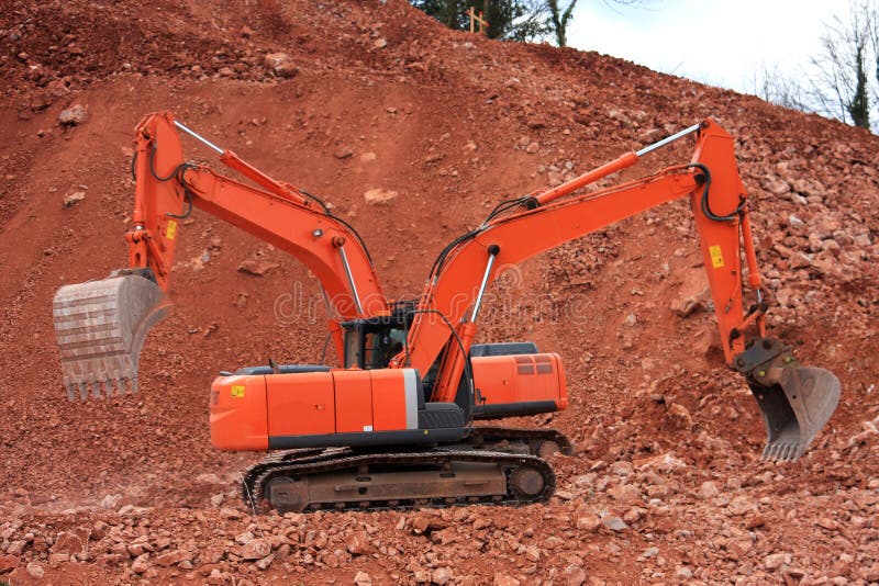 Diggers stock image. Image of dump, roadworks, tipper - 39018553