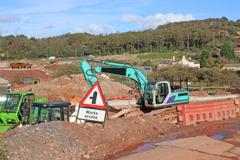 Road Construction site stock image. Image of rural, steel - 107950827