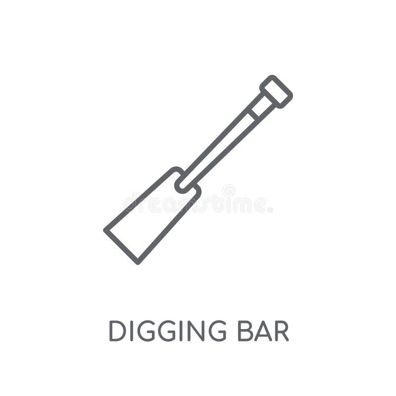 Digging Bar Linear Icon. Modern Outline Digging Bar Logo Concept Stock ...