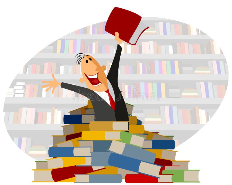Digging in books stock vector. Illustration of knowledge - 73107305