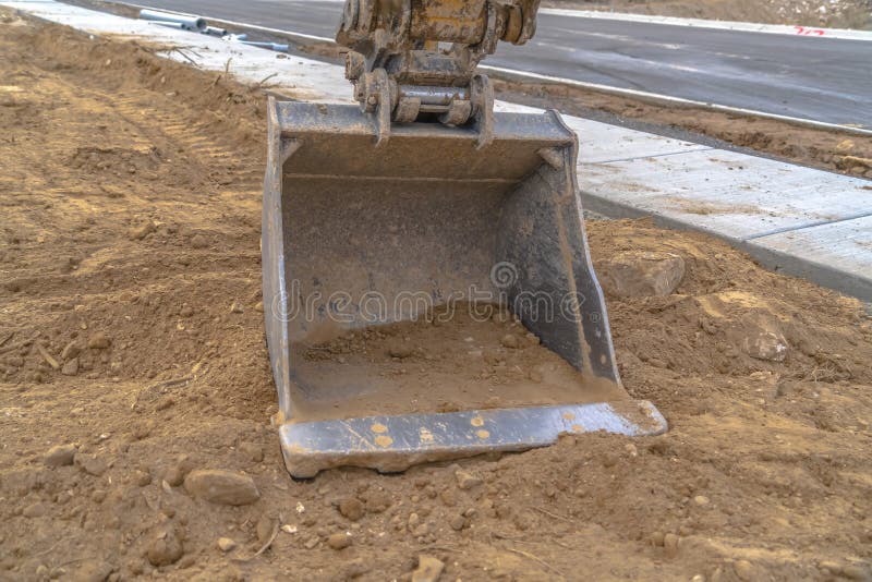 Digging Claw of an Excavator Close Up View Stock Image - Image of home ...