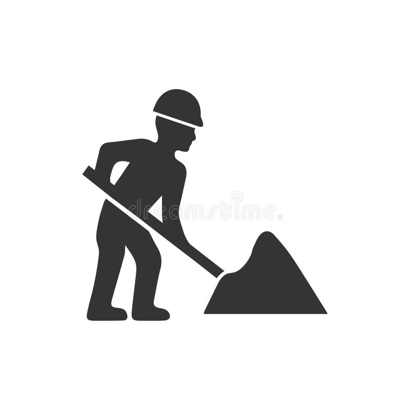 Construction digging icon stock vector. Illustration of symbol - 153433447