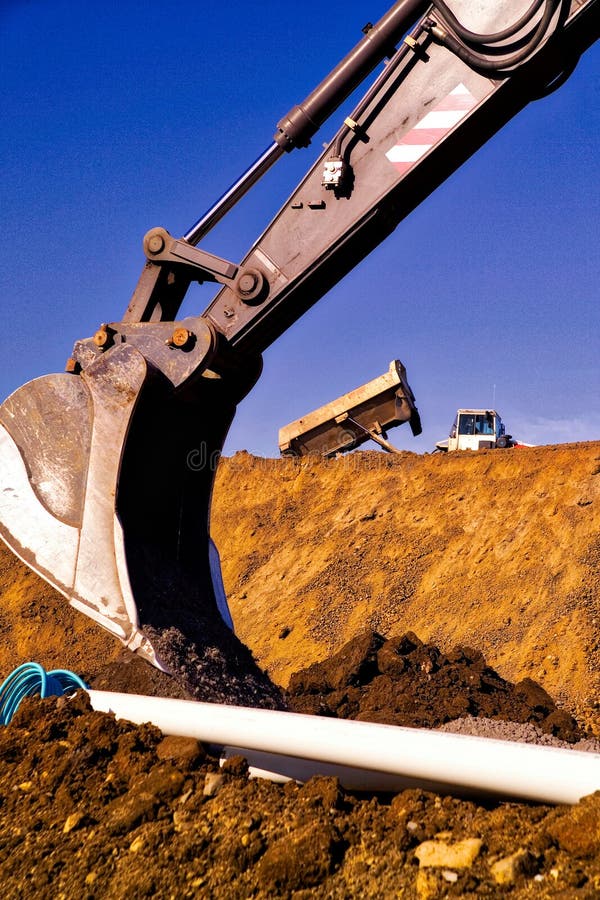Digging on a Construction Site Editorial Photography - Image of ...