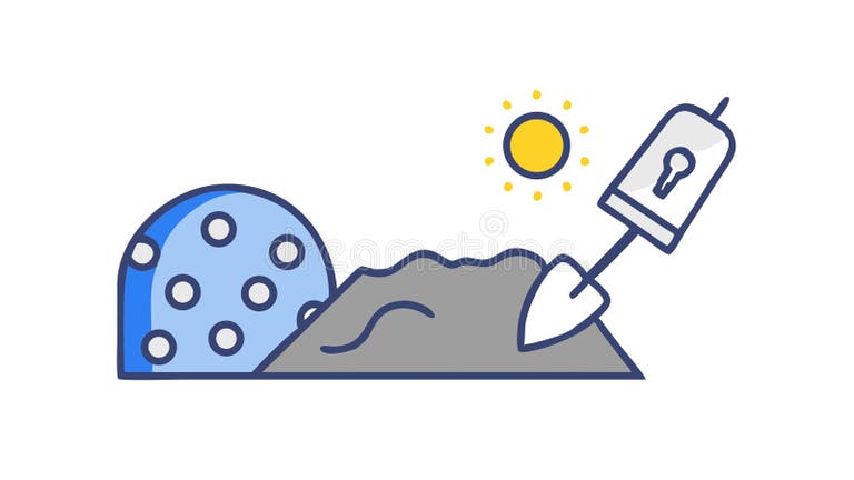 Digging Earth and Spade, Groundwork and Construction, Vector Design ...