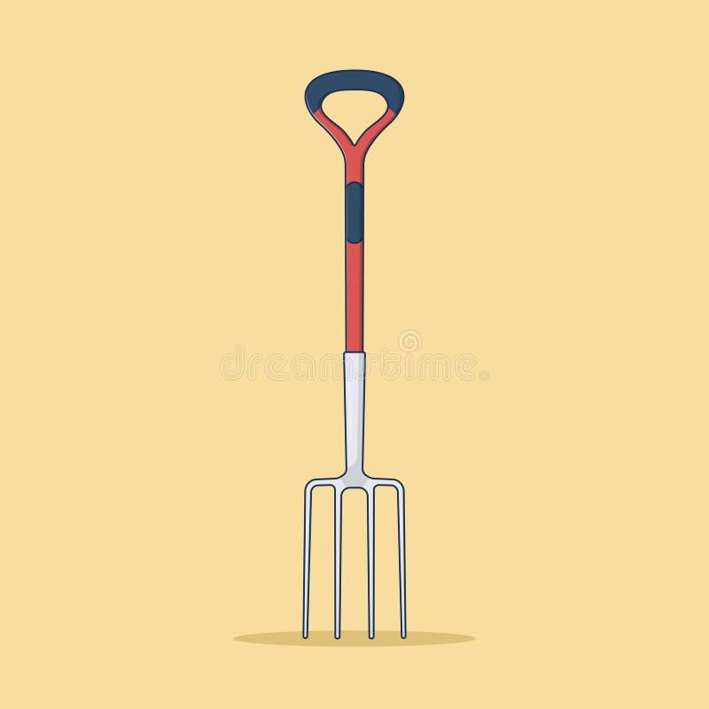 Digging Fork Vector Icon Illustration. Handy Tools Vector Stock Vector ...