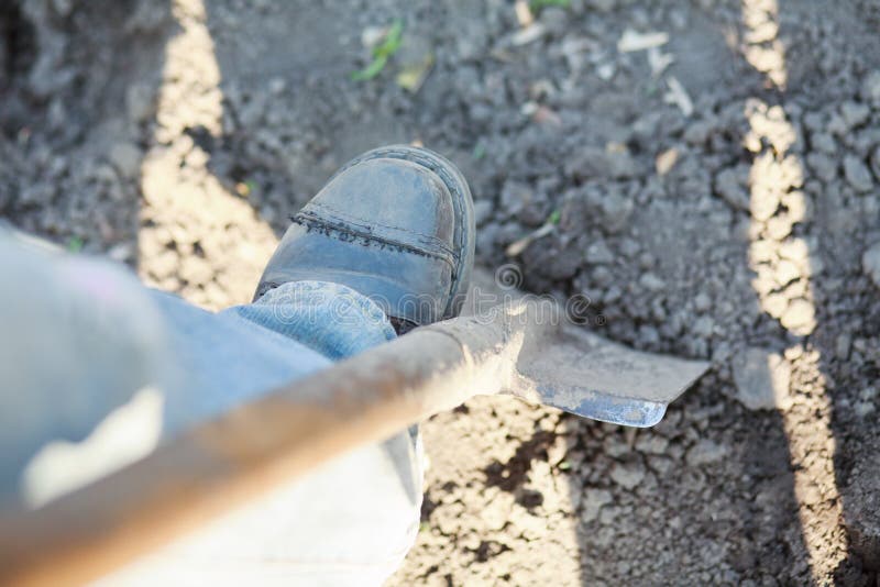 Digging the ground stock photo. Image of soil, agricultural - 71359056