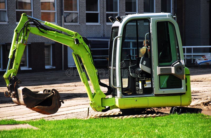 Digging machine stock image. Image of equipment, green - 21283647