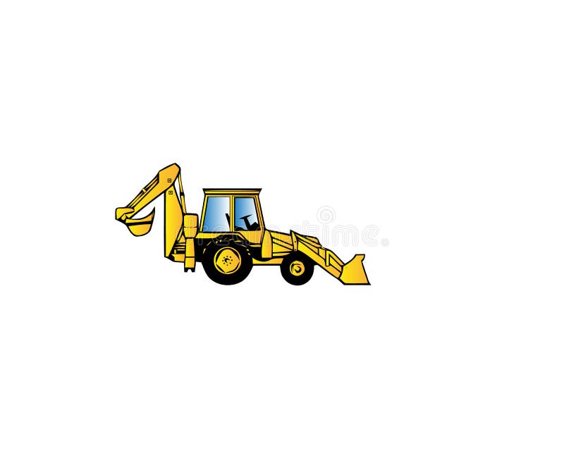 Digging Machinery Line Icon, Vector Illustration. Digging Machinery ...