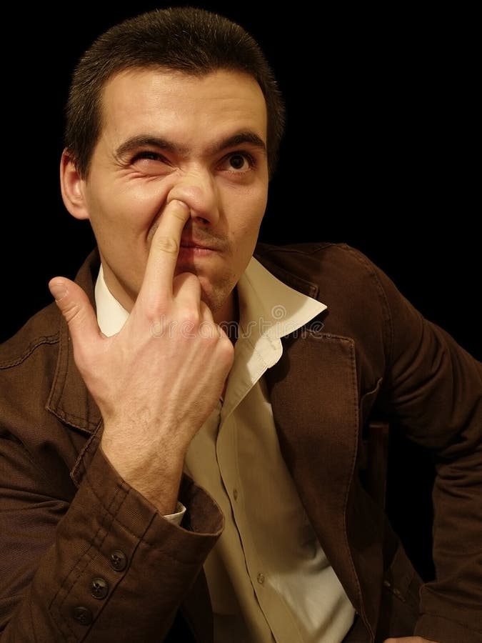 Digging in the nose stock photo. Image of brown, self - 1806766