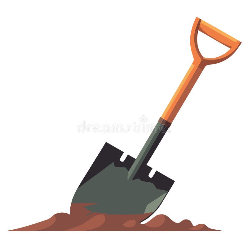 Digging with shovel stock vector. Illustration of nature - 280695788