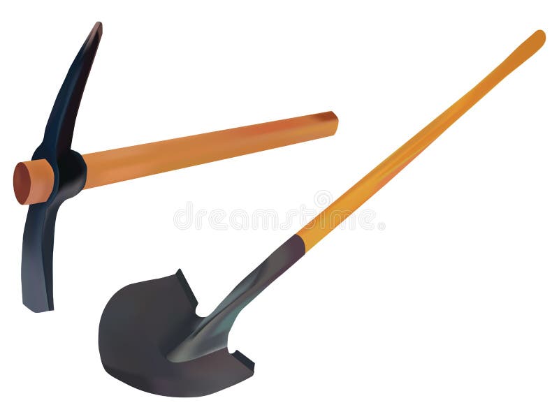 Digging tools stock vector. Illustration of handle, isolated - 24820651