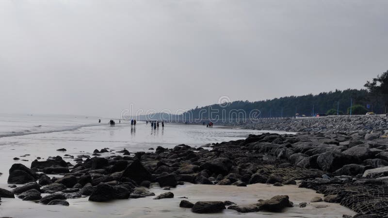 Digha Sea Beach in Digha Kolkata Stock Photo - Image of concret, stone ...