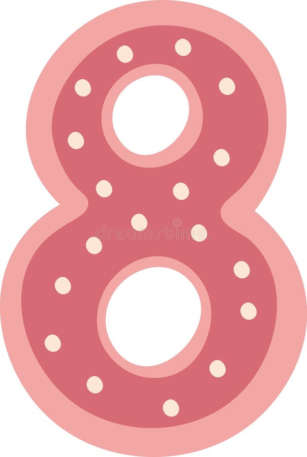 8 Digit Cartoon Alphabet stock vector. Illustration of icon - 302333180