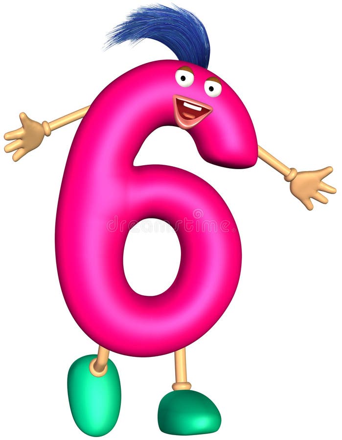 Funny Cartoon Numbers-3 stock vector. Illustration of mascot - 13023167