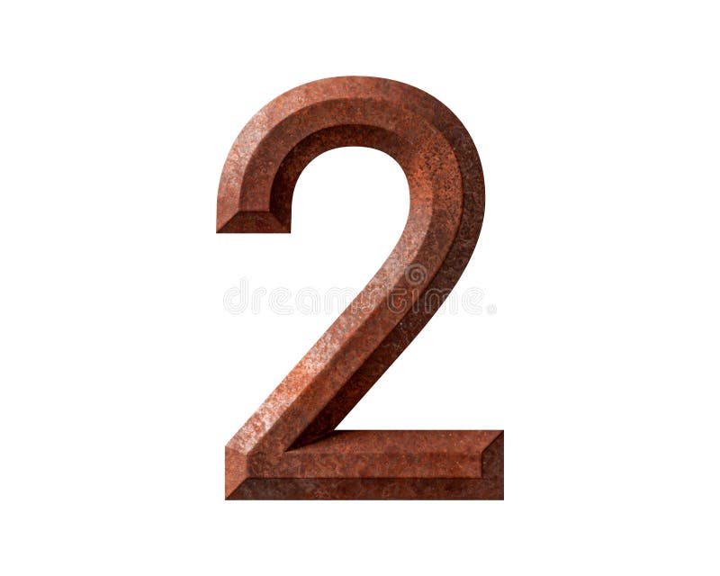 Digit made of rusty metal stock illustration. Illustration of digit ...
