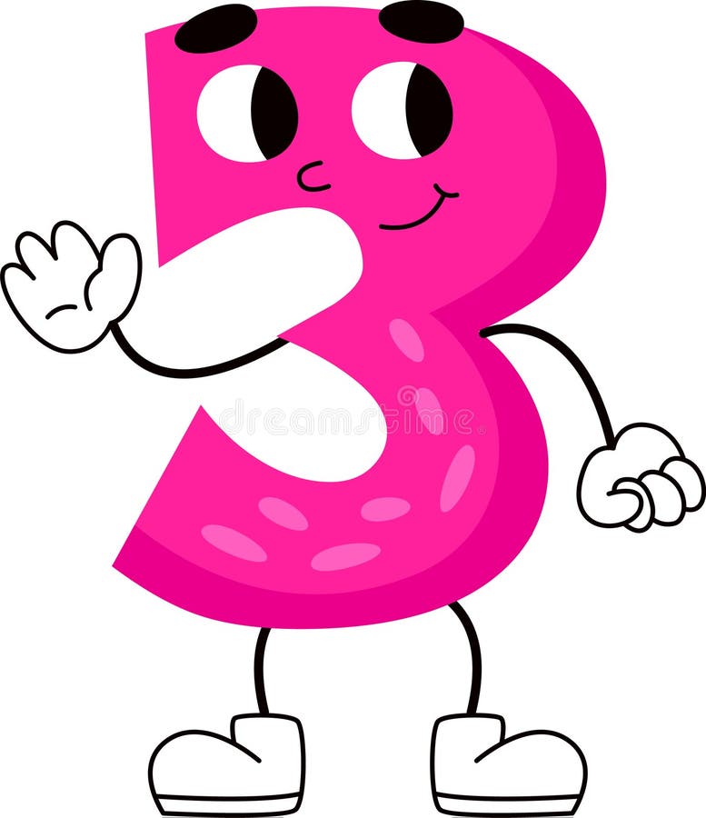 3 Digit Number Character Alphabet Stock Illustration - Illustration of ...