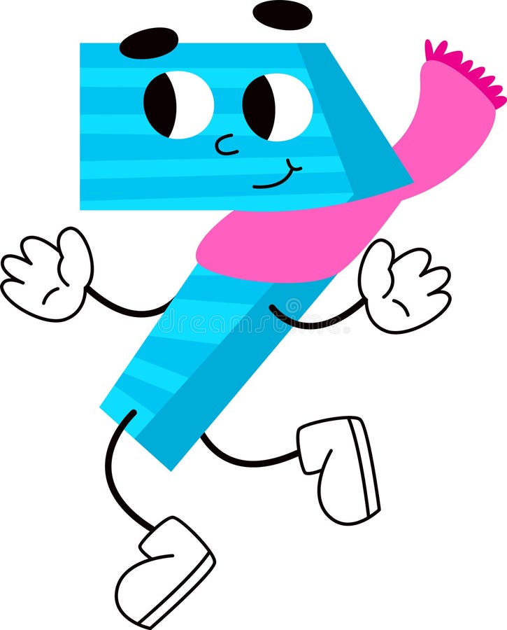 7 Digit Number Character Alphabet Stock Vector - Illustration of text ...