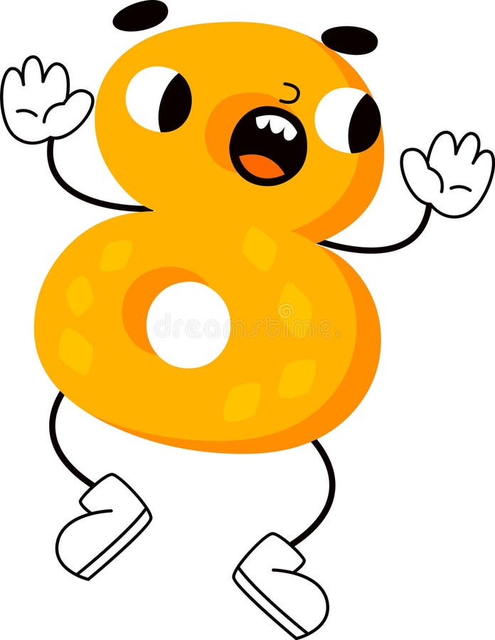 8 Digit Number Character Alphabet Stock Vector - Illustration of icon ...