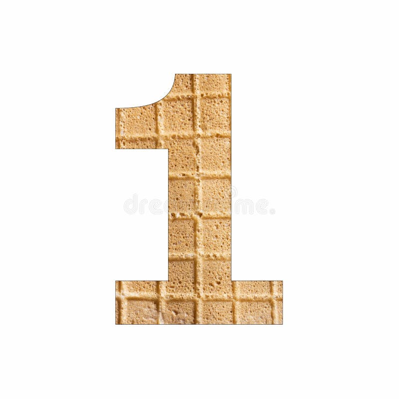 Digit Number 1 - Wafer Close-up Texture Stock Image - Image of ...