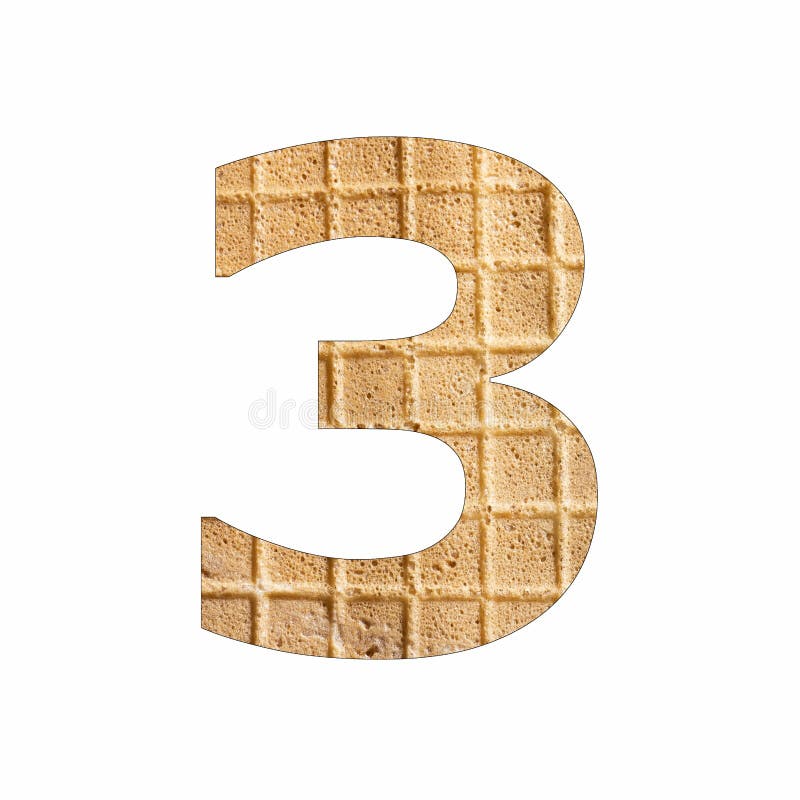 Digit Number 3 - Wafer Close-up Texture Stock Photo - Image of space ...