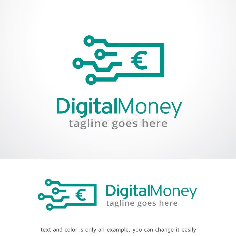 Digitaal Geld Logo Template Design Vector Vector Illustratie ...