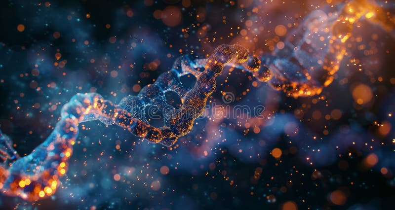 Digital Abstract Art: Double Helix DNA Stock Illustration ...