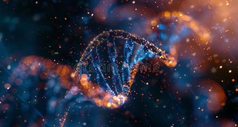 Digital Abstract Art: Double Helix DNA Stock Illustration ...