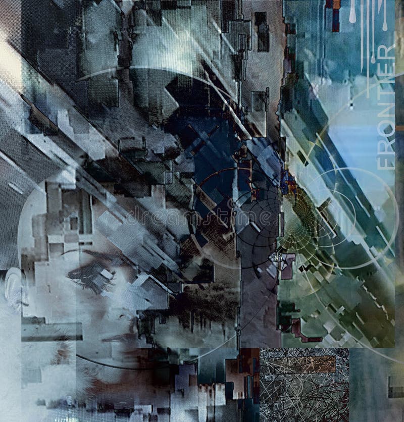 Digital Abstract Art. Glitch Effect Stock Illustration - Illustration ...