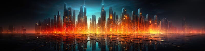 Digital Abstract Art with Glitchy Effects. Generative AI Stock ...