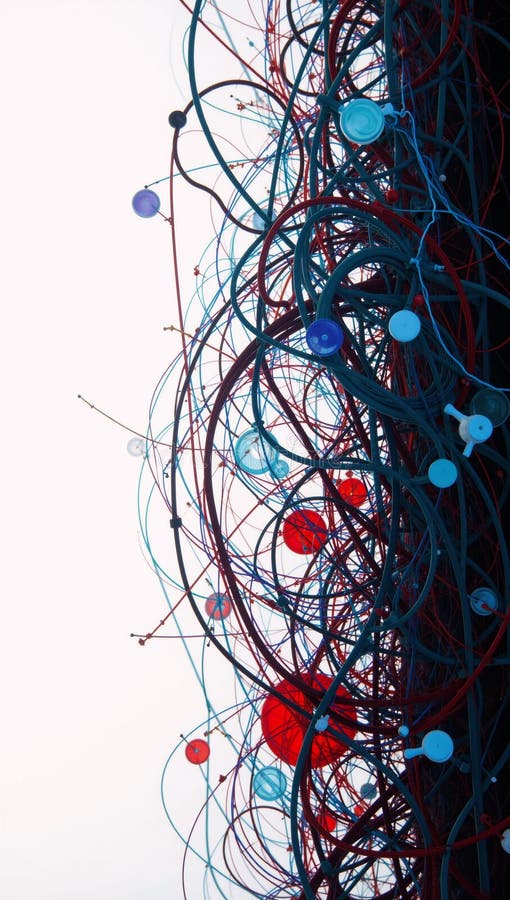 Digital Abstract Art Illustrating Various Aspects of Technology and ...