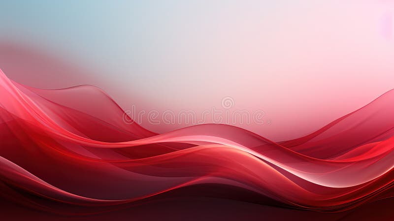 Digital Abstract Art Soft Red Curves Wavy Background Stock Illustration ...