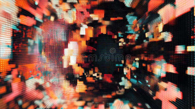 Vibrant Digital Abstract Art Showcasing Colorful Pixel Patterns and ...