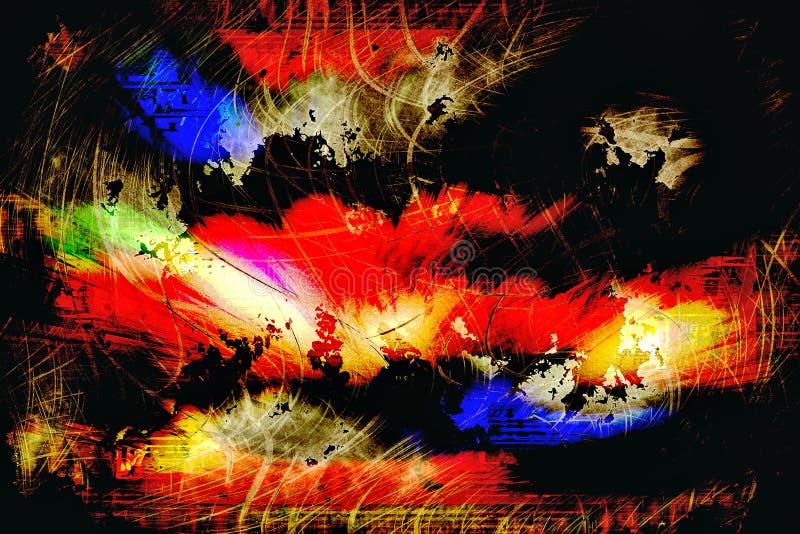 Digital Abstract Artwork stock illustration. Illustration of composite ...