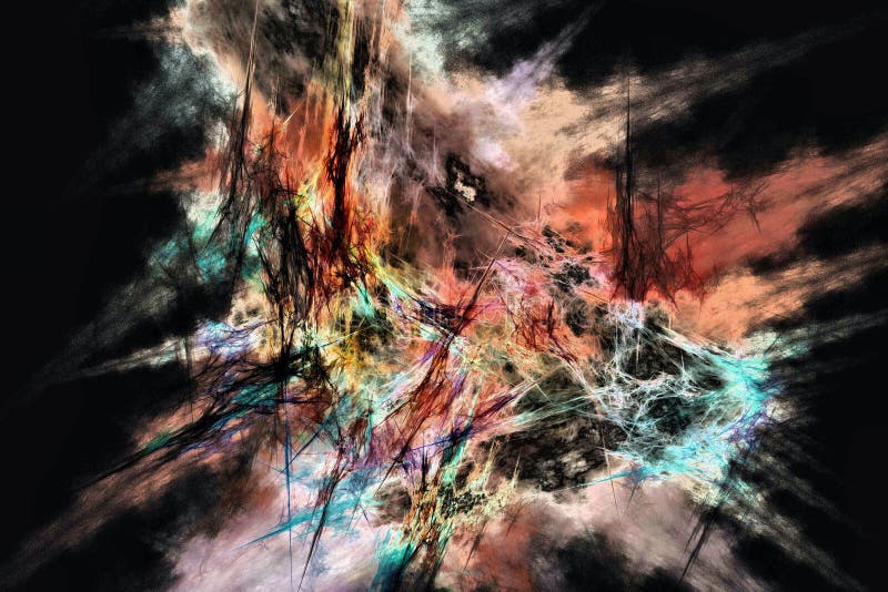 Digital Abstract Artwork stock illustration. Illustration of pinakothek ...