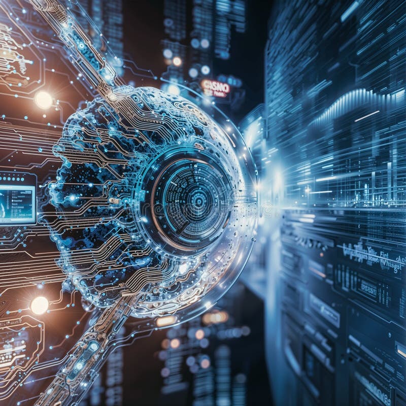 Digital Abstract Background for AI, Data Transmission, and Technological Operations Stock ...