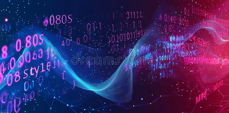 Digital Abstract Background for Banner or Poster Design. a Futuristic ...