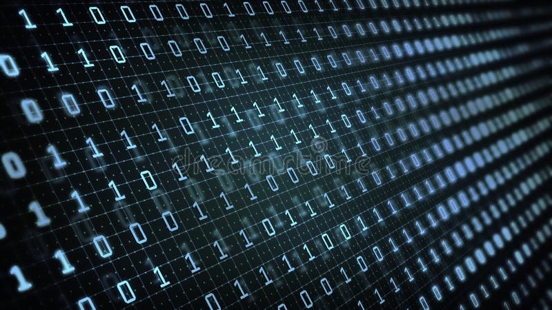 Digital Abstract Background With Binary Code In The Future Stock