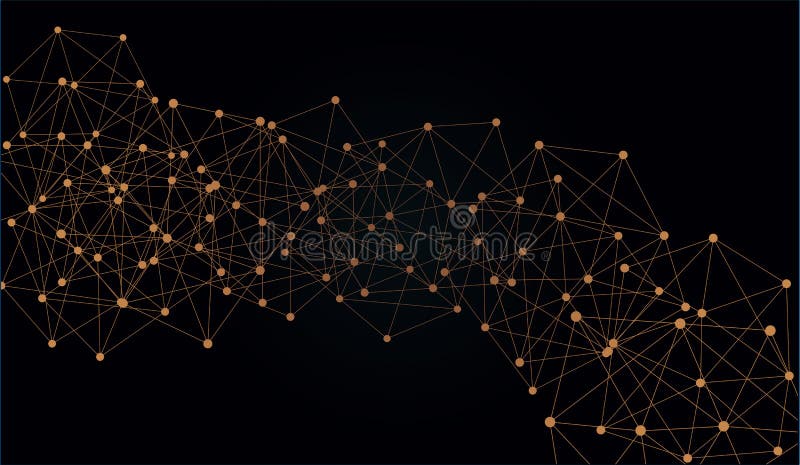 Digital Abstract Background. Blockchain Structure Stock Vector ...